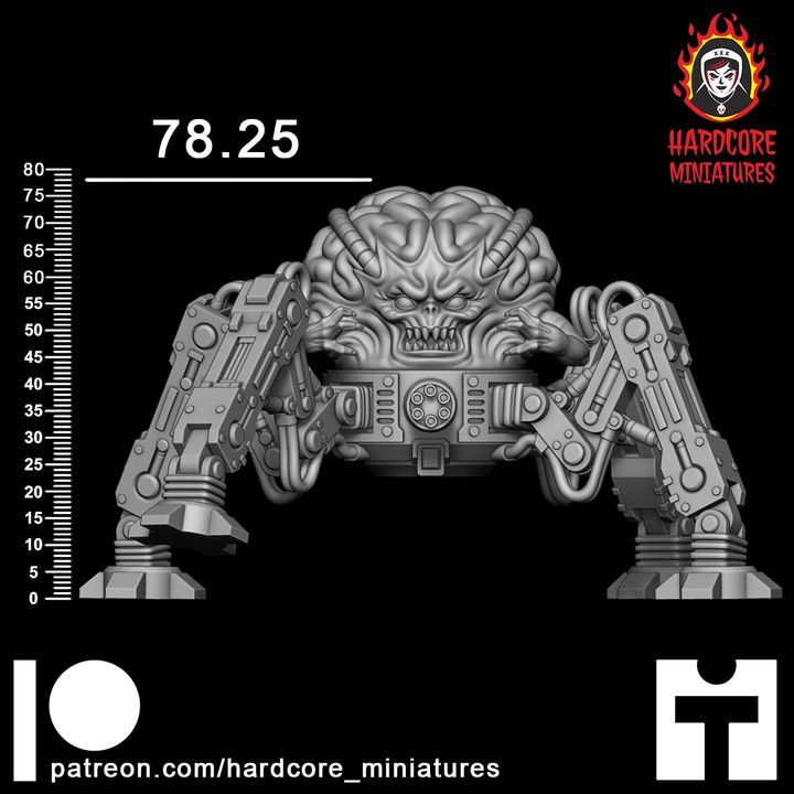 3D Printable Master Brain Walking by Hardcore Miniatures